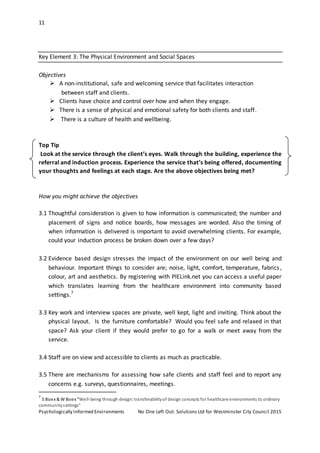 2015 Creating a Psychologically Informed Environment | PDF