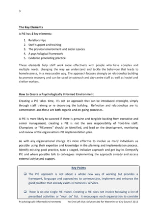 2015 Creating a Psychologically Informed Environment | PDF