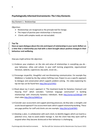 2015 Creating a Psychologically Informed Environment | PDF