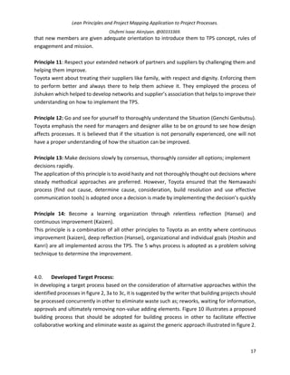 Lean Principles and Project Mapping Application to Project Processes ...