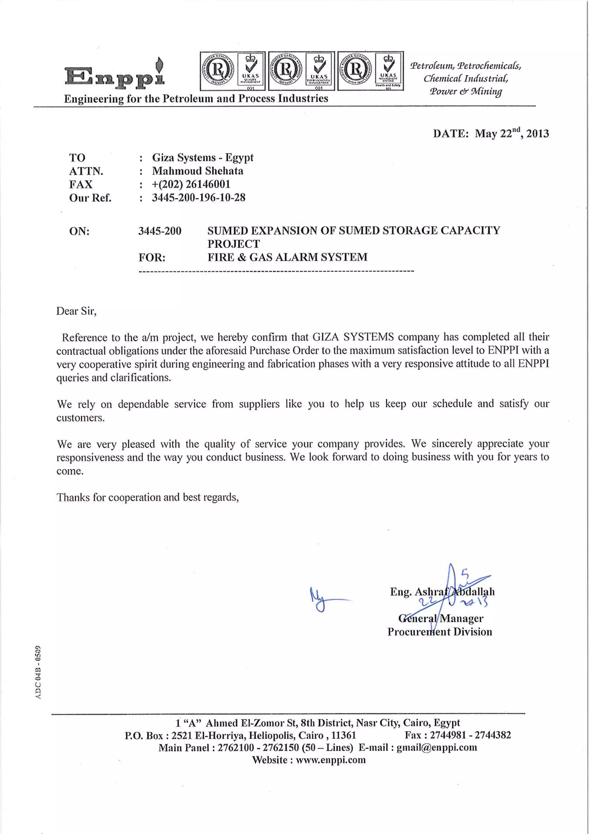 Enppi Appreciation Letter | PDF