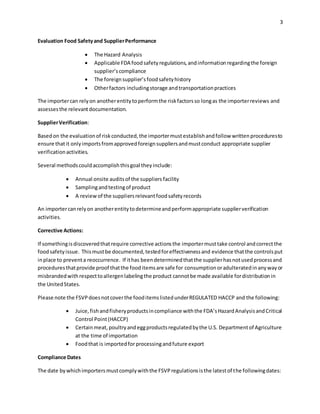 FOOD SAFETY AND MODERNIZATION ACTsec 2 | PDF