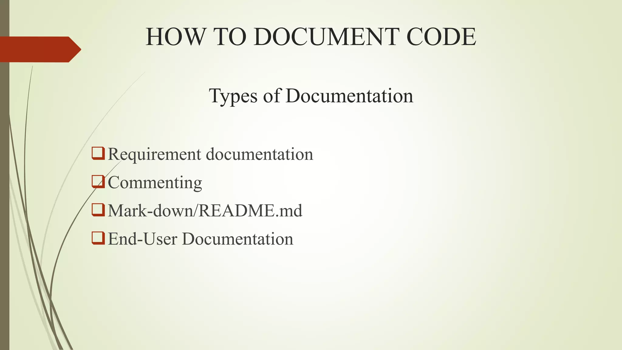 code documentation | PPTX