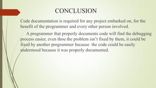code documentation | PPTX