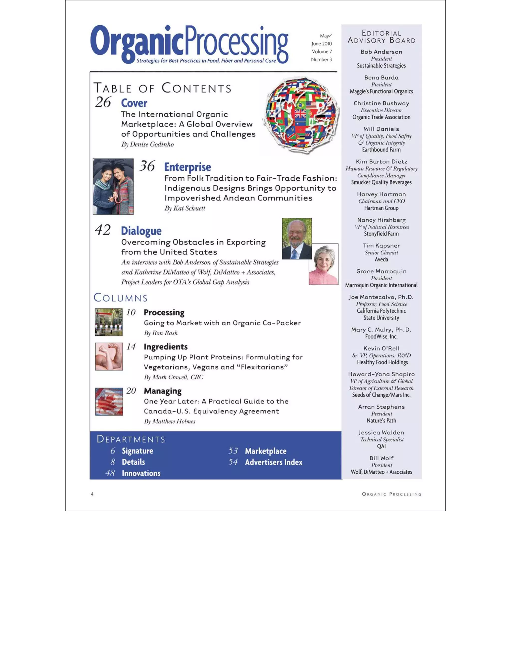 Organic Processing Magazine May_June 2010_DeniseGodinho | PDF