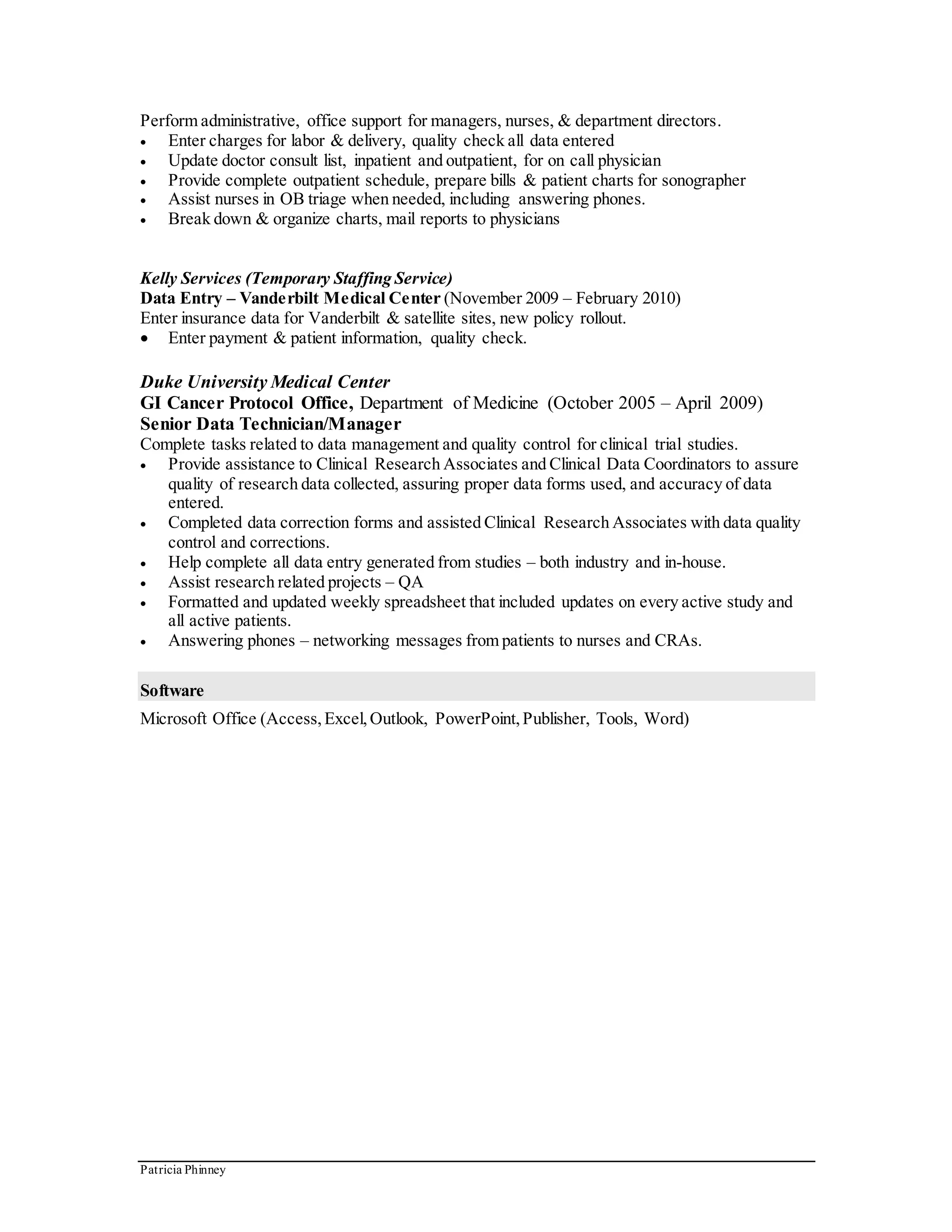 Patricia Phinney Resume | DOCX