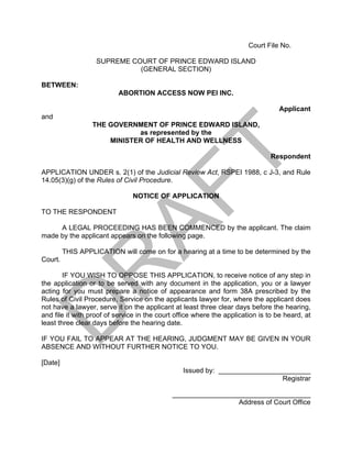 AAN-PEI-050116-Draft-Notice-of-Application | PDF