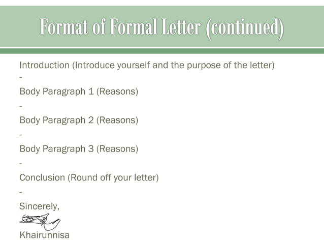 Sec 1 formal letter (language focus) | PPT