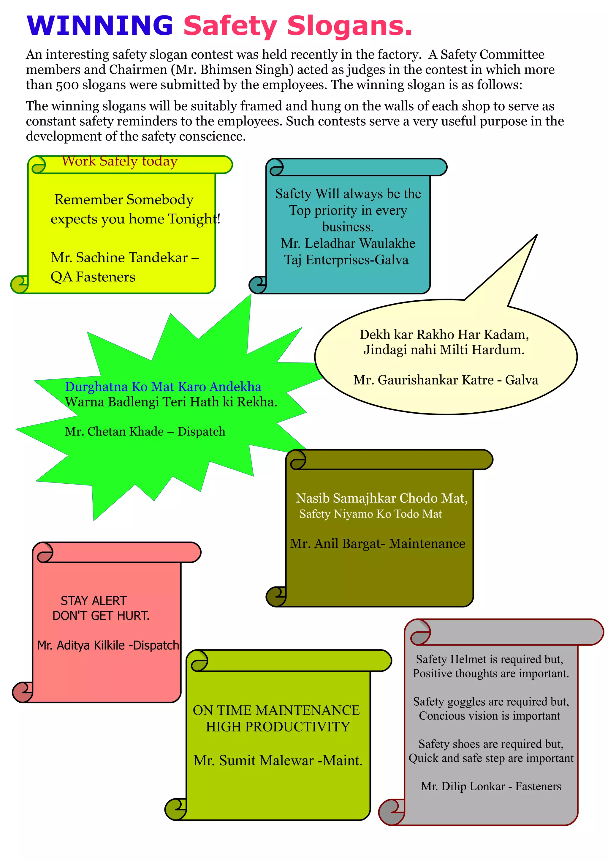 HSE NEWS LETTER April 15 | PDF | First Aid | Injuries