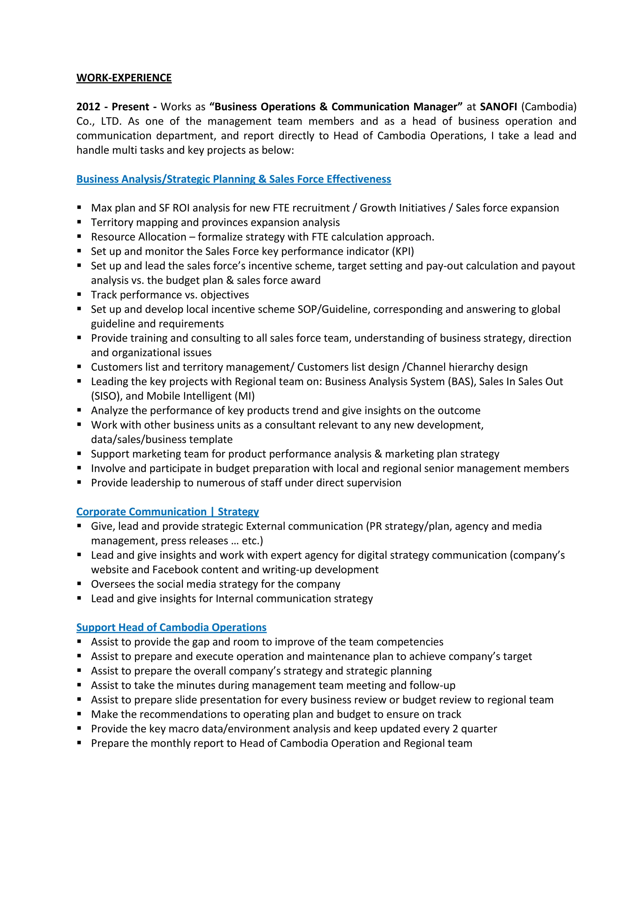 Chheang Orn CV - | PDF