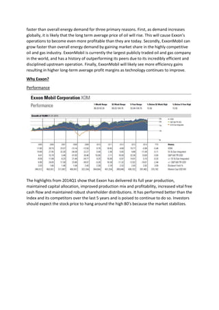 ExxonMobil Final | PDF | Commodities | Economy