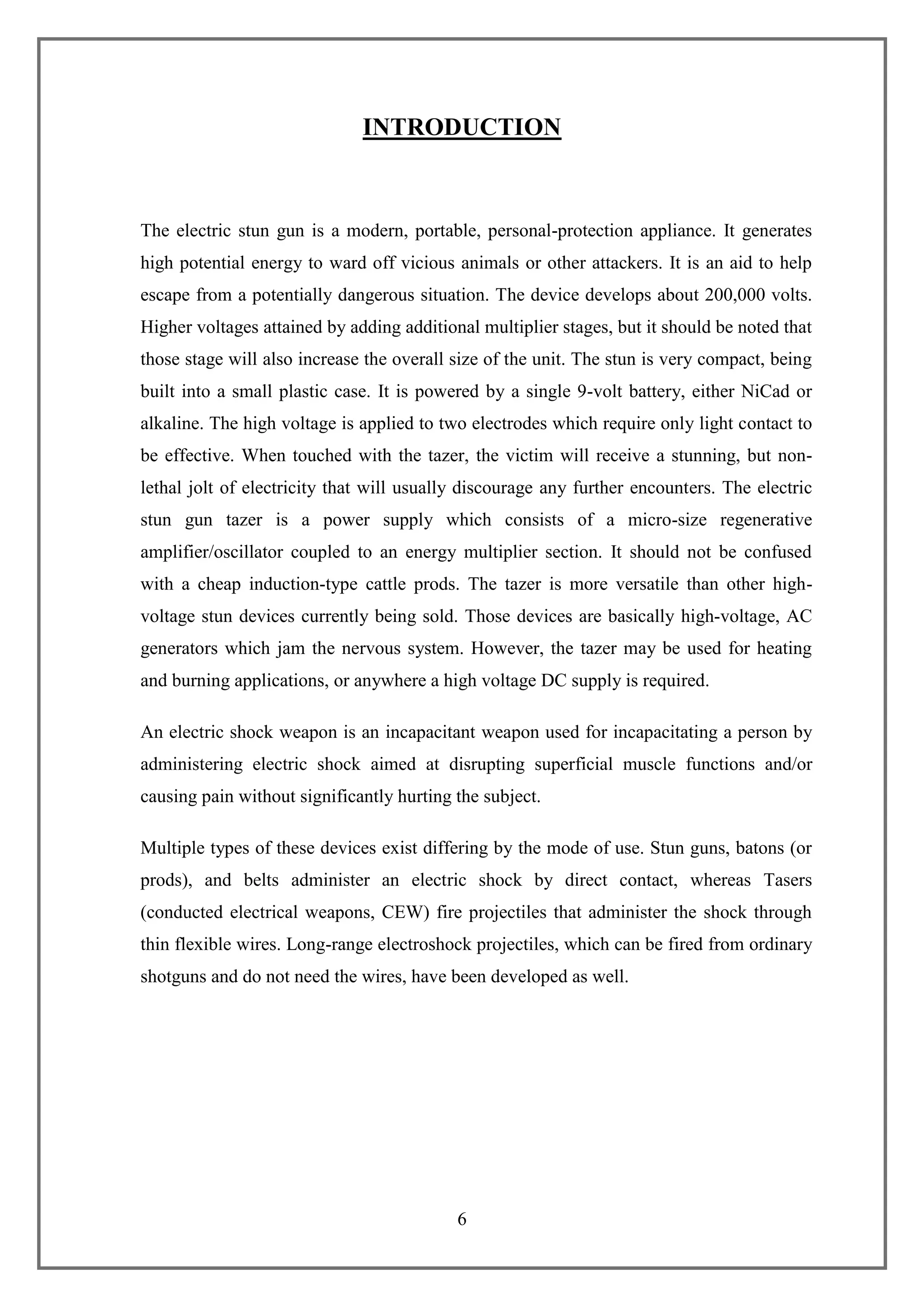 Final Report Electric Stun Gun | PDF