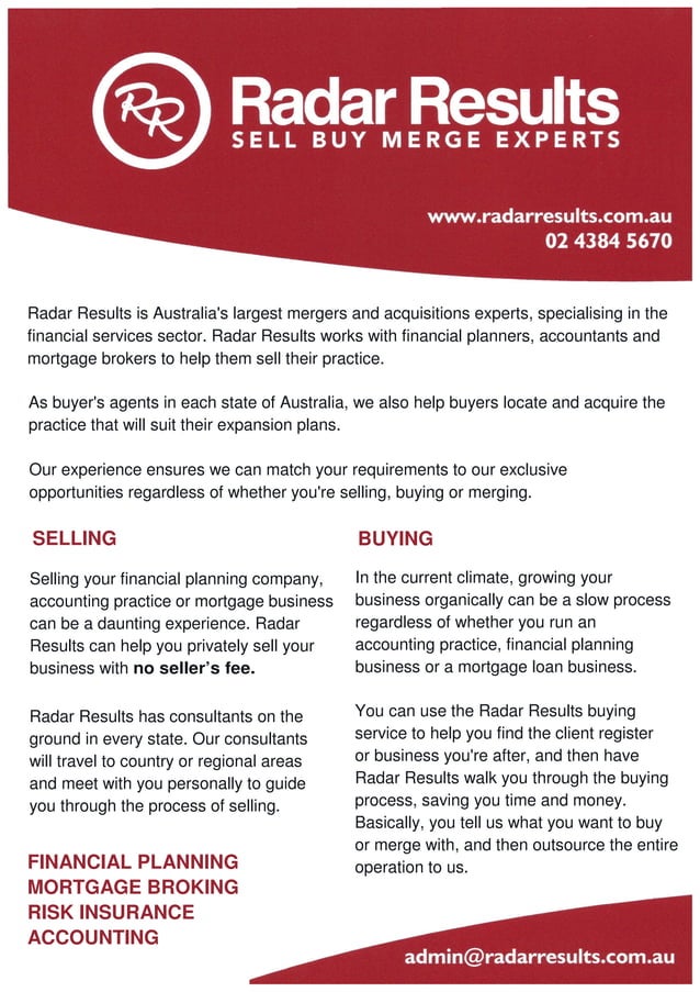 Radar Results Flyer SEPTEMBER 2014 | PDF