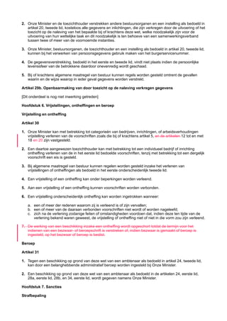 Gewijzigd voorstel van Wet Arbeidsomstandighedenwet (doorlopende tekst ...