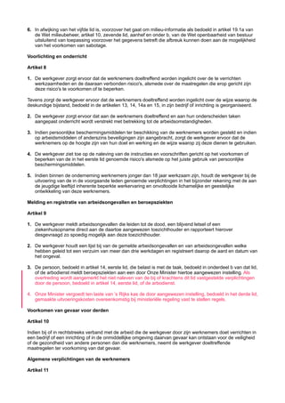 Gewijzigd voorstel van Wet Arbeidsomstandighedenwet (doorlopende tekst ...