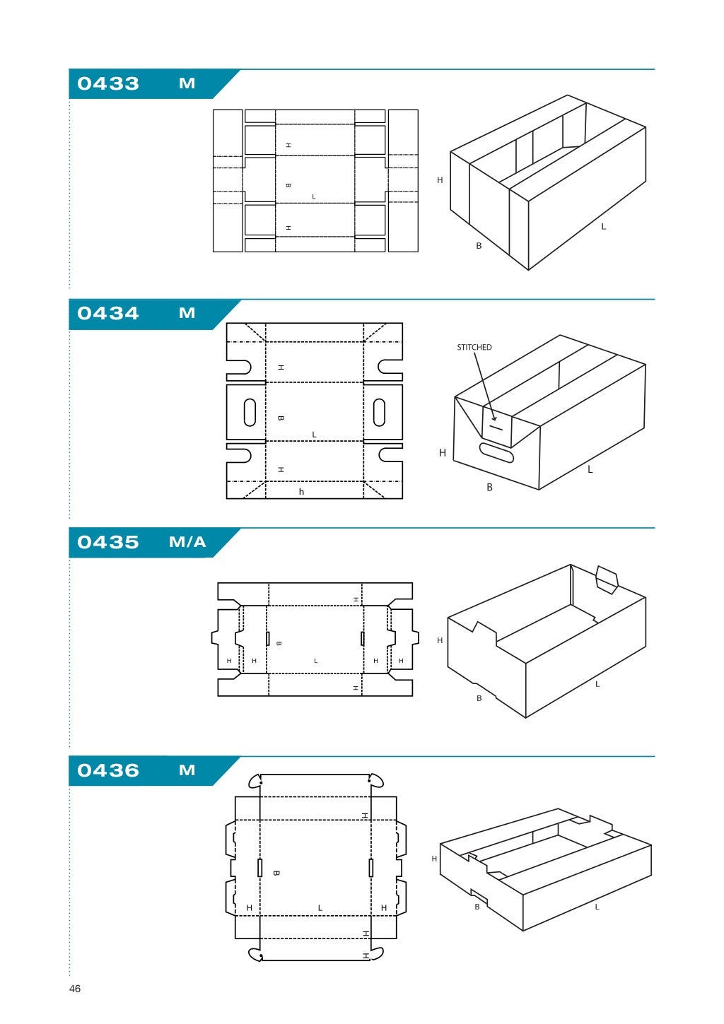 FEFCO codes of designs