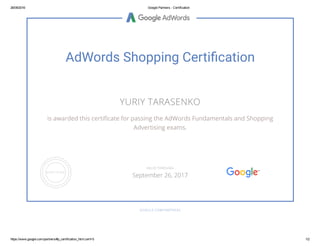 Google Partners - Certification | PPT