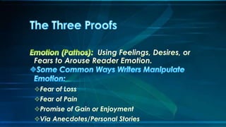Argument & Convincing Evidence | PPTX