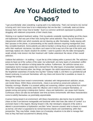 Are You Addicted to Chaos | DOCX