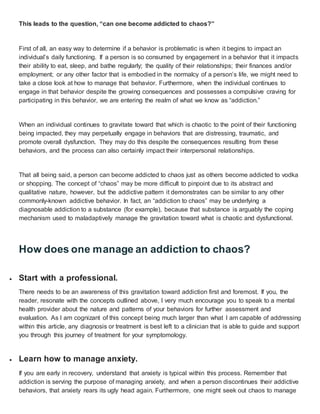 Are You Addicted to Chaos | DOCX