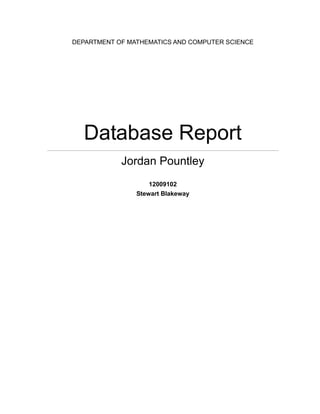 Database report | PDF