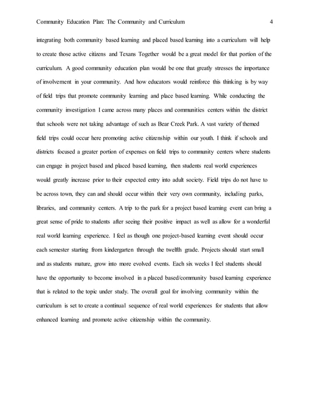 Community education plan | DOCX