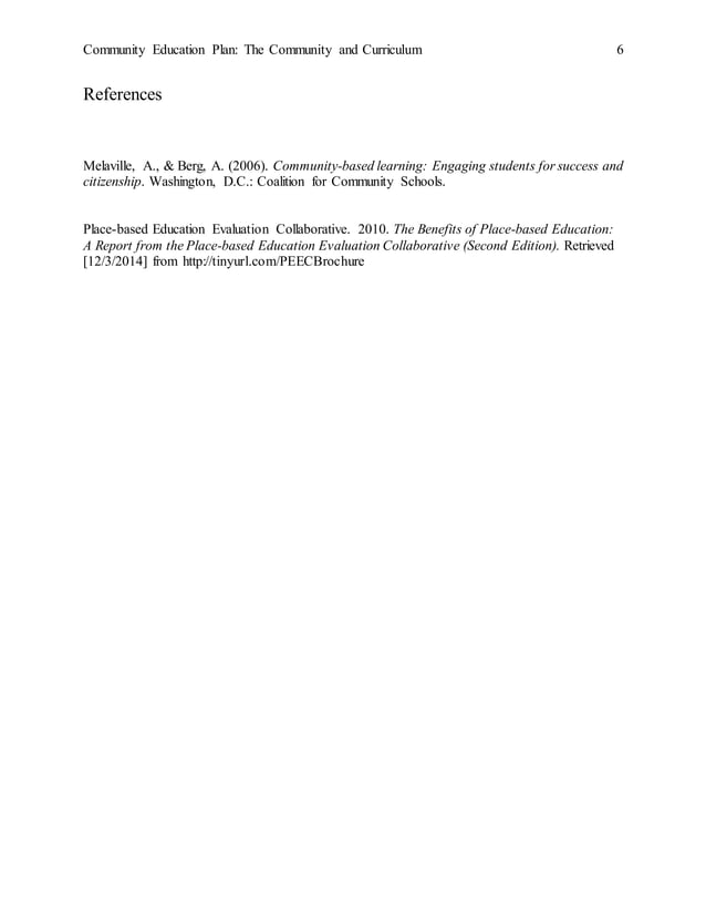 Community education plan | DOCX