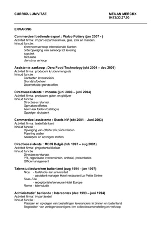 CV Meilan Merckx | DOCX