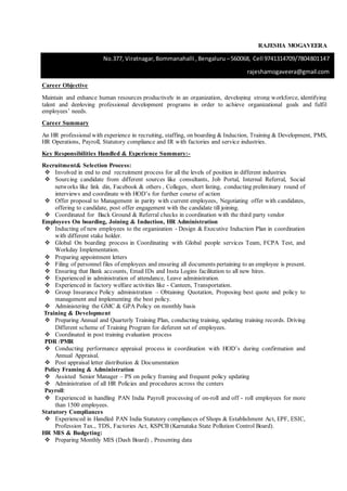 RAJESHA MOGAVEERA - HR RESUME | DOCX