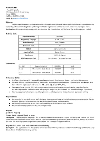 ATIK SHEIKH(Resume) (1) | PDF