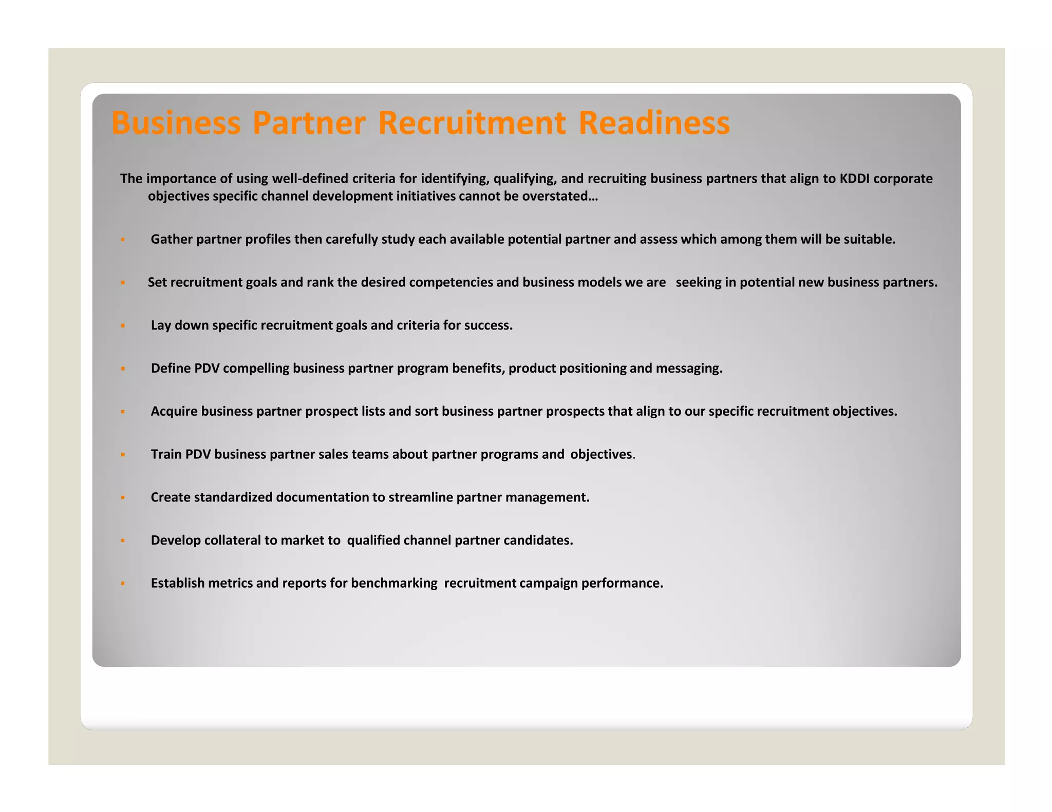 CHANNEL MANAGEMENT CHECKLIST | PDF