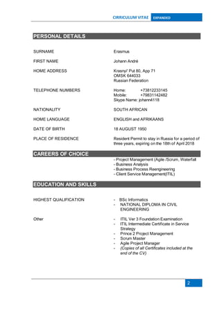 JA Erasmus Resume | PDF