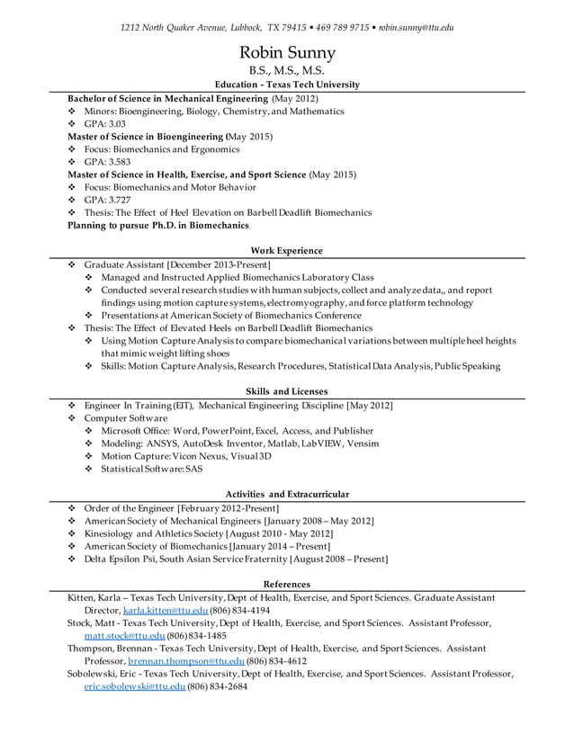 Robin Sunny Resume | PDF