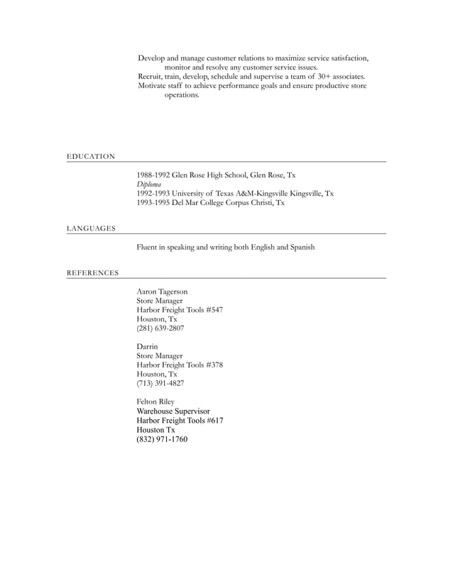 Frank's Resume | DOC