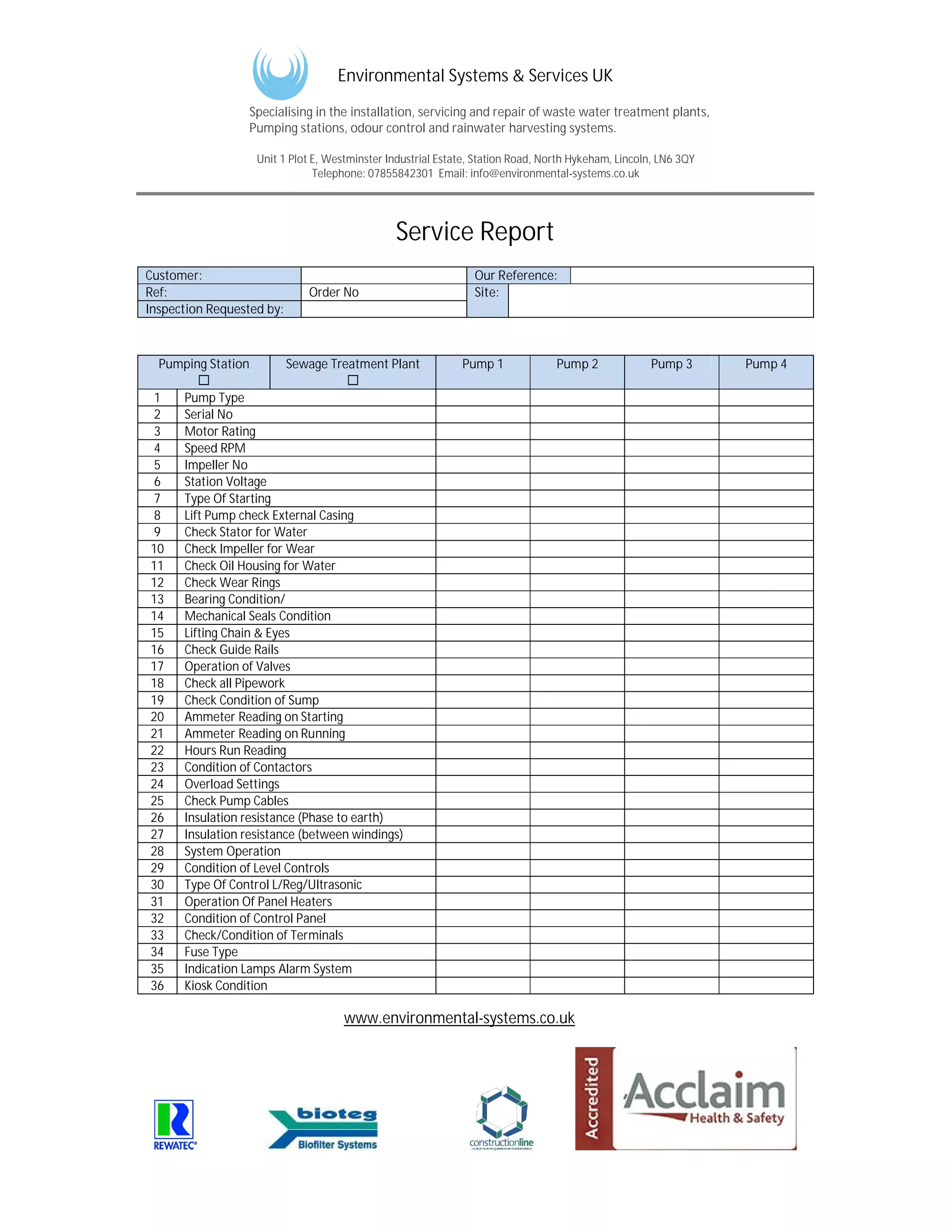 Maintenance sheet 2015 Example | PDF