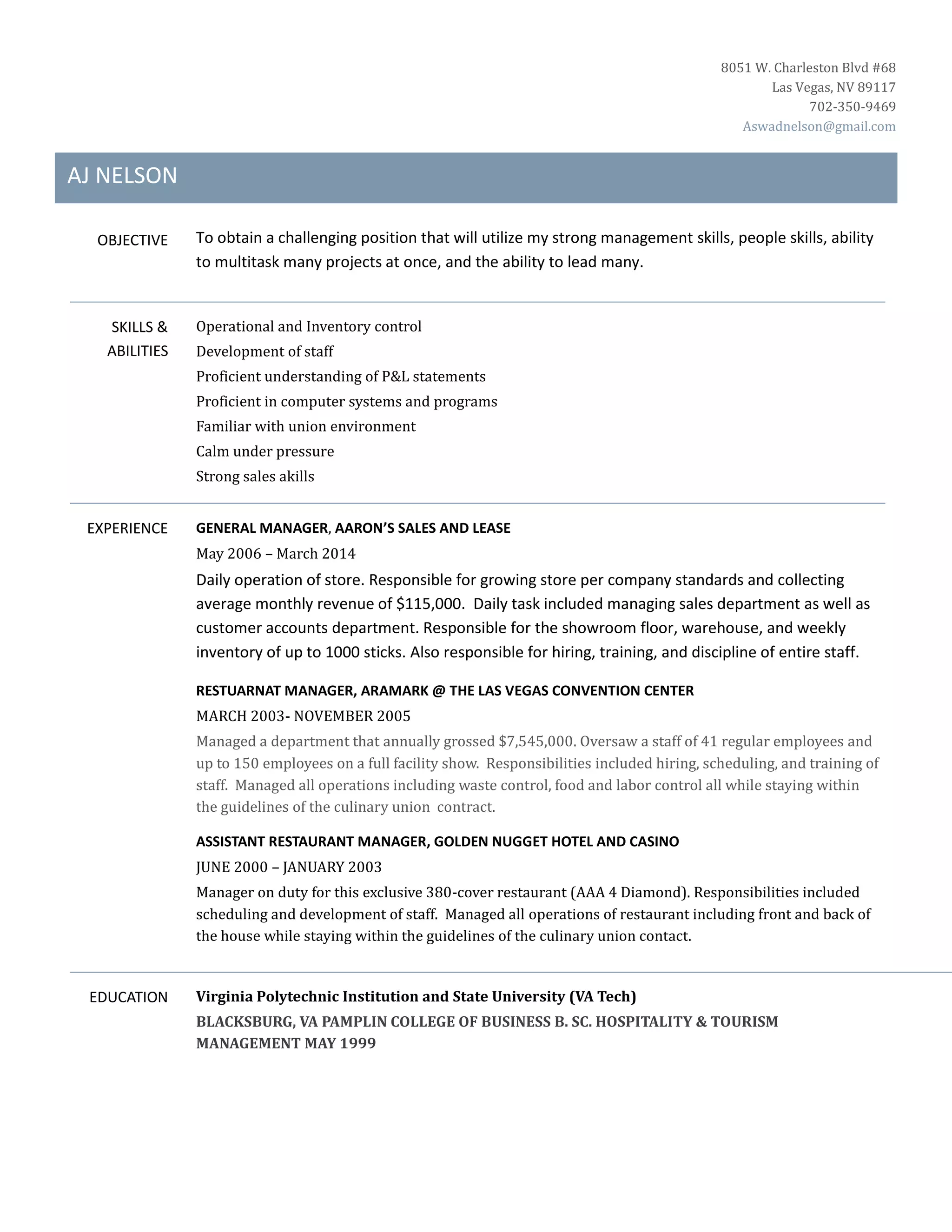 AJ Resume | PDF