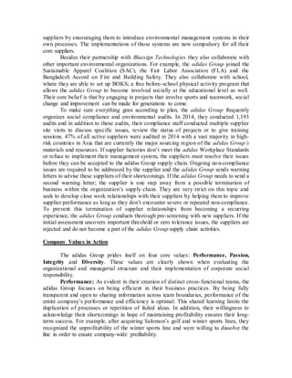 adidas Group- Management, Organizational Structure and CSR Analysis | DOCX