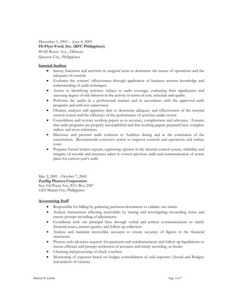RESUME_Maricar Carino_Apr 2016 | DOC | Business Accounting & Finance ...