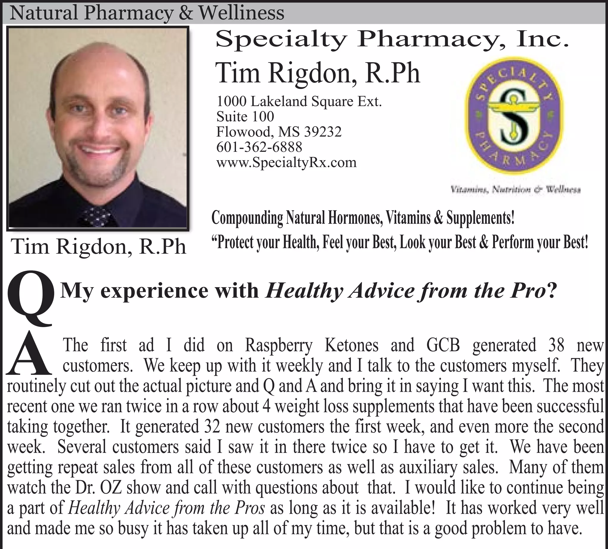 Tim Rigdo testomonial | PDF