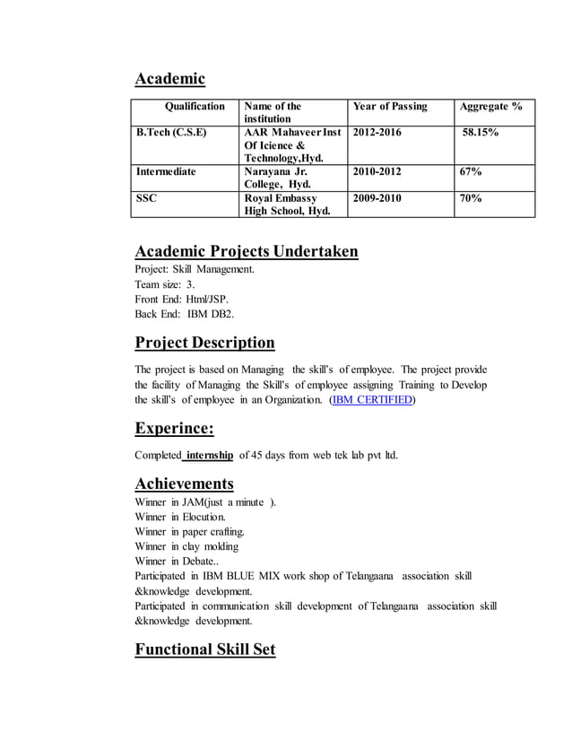 newresume (1) | DOCX | Databases | Computer Software and Applications