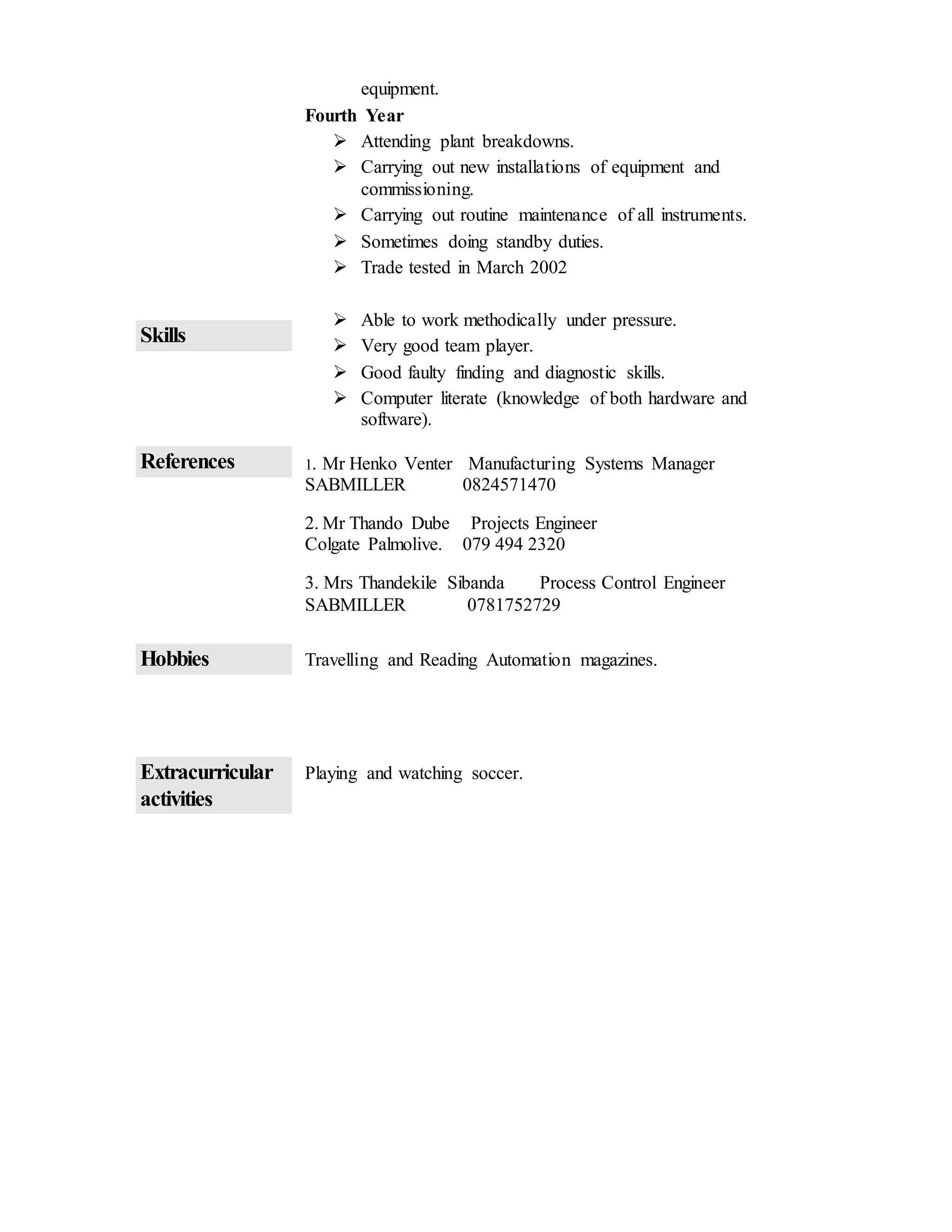 Alfred CV | DOCX
