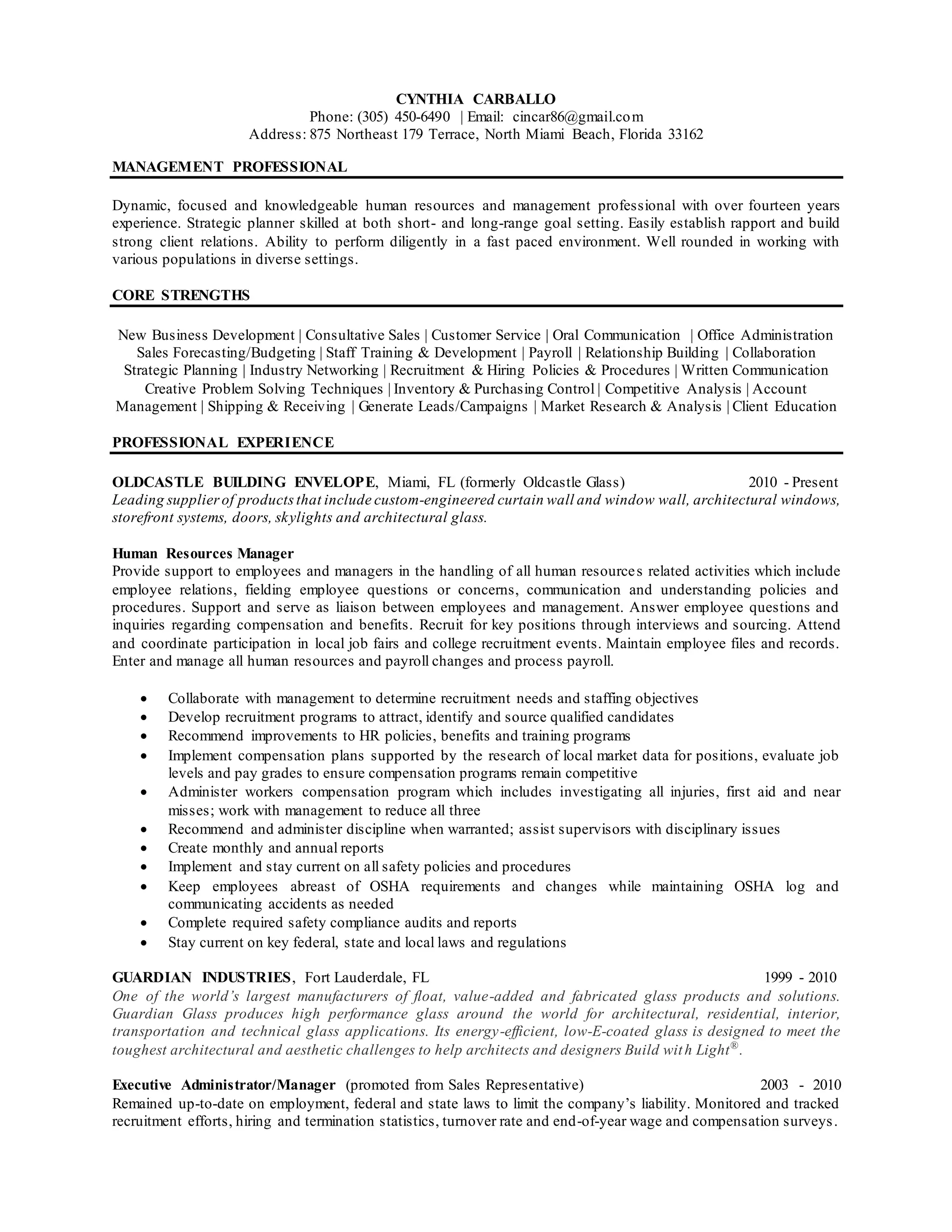Cynthia Carballo Resume | DOCX
