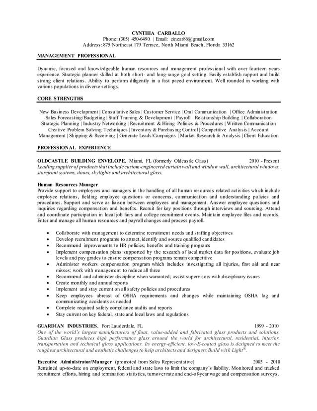 Cynthia Carballo Resume | PDF
