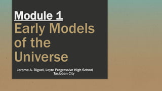 Early model of the Universe | PPTX