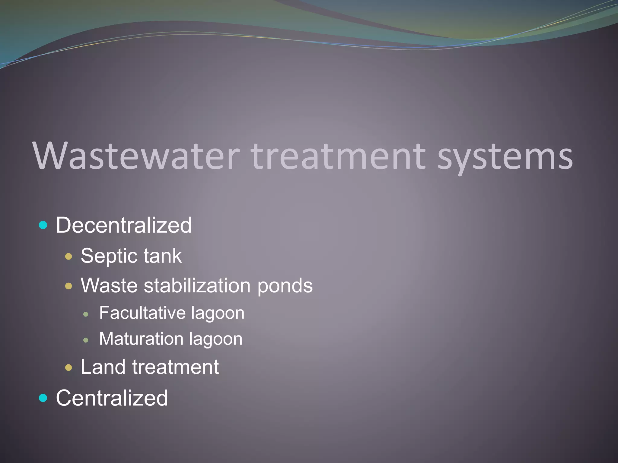 WATER & WASTEWATER TREATMENT | PPTX