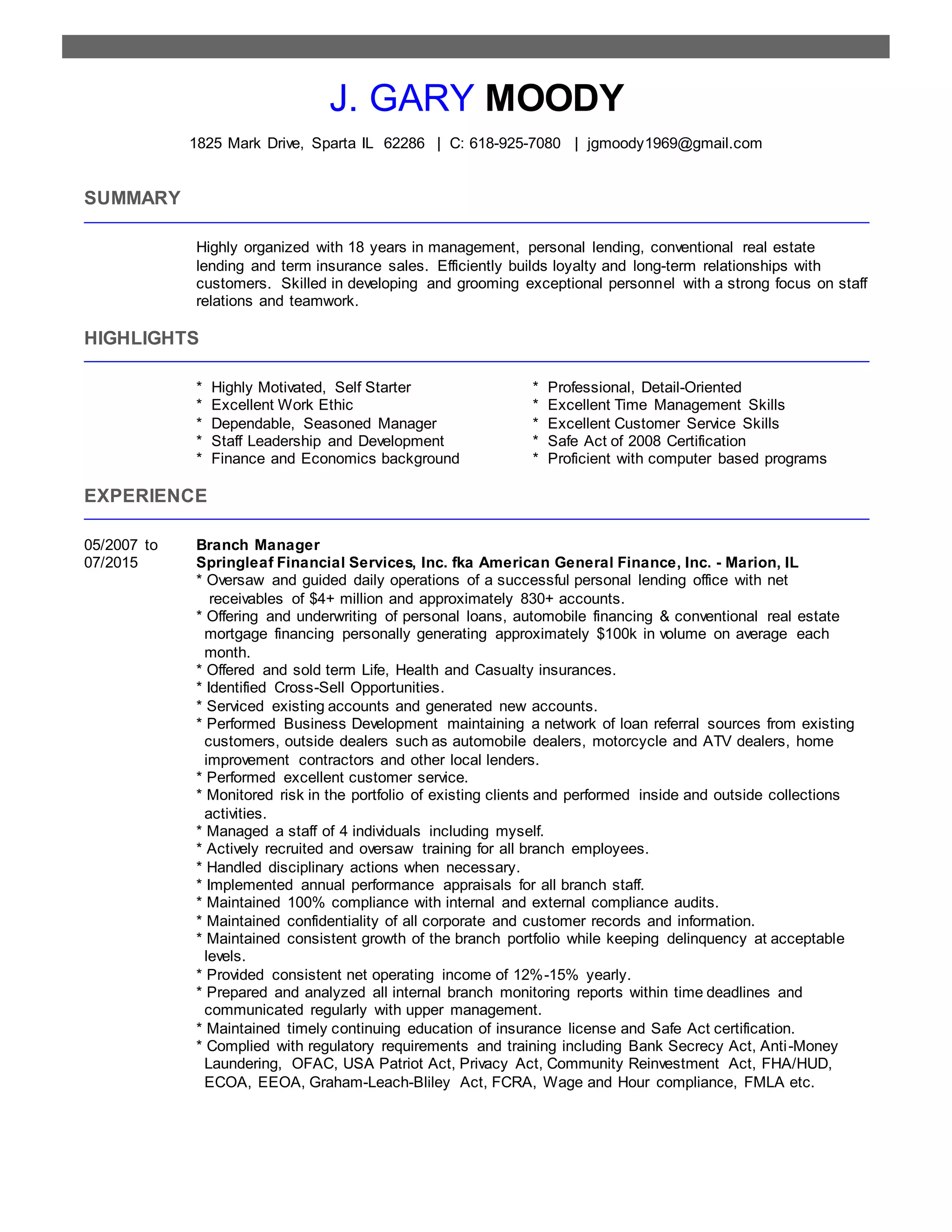 Gary's Resume | DOCX