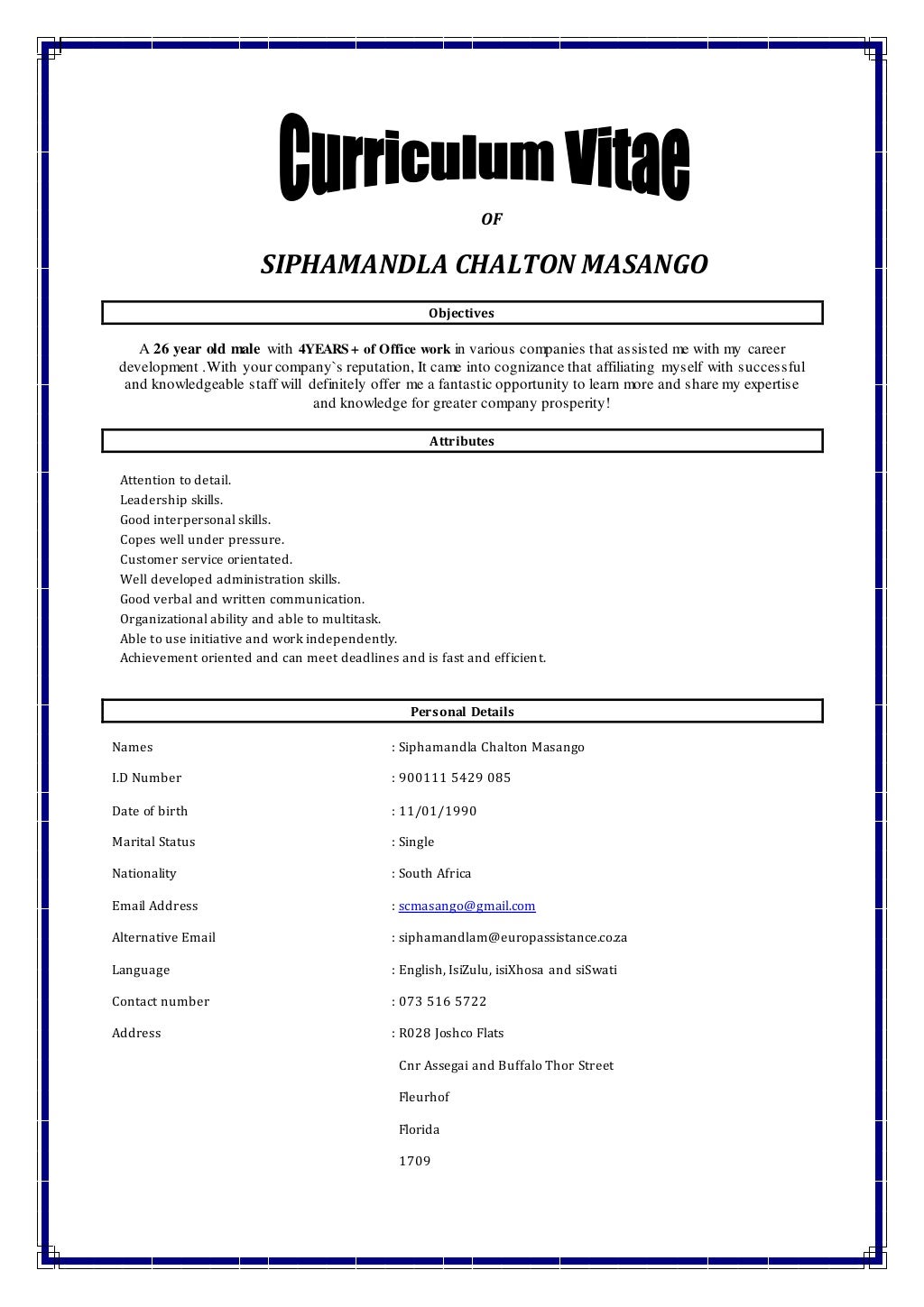 CURRICULUM VITAE new version 2015