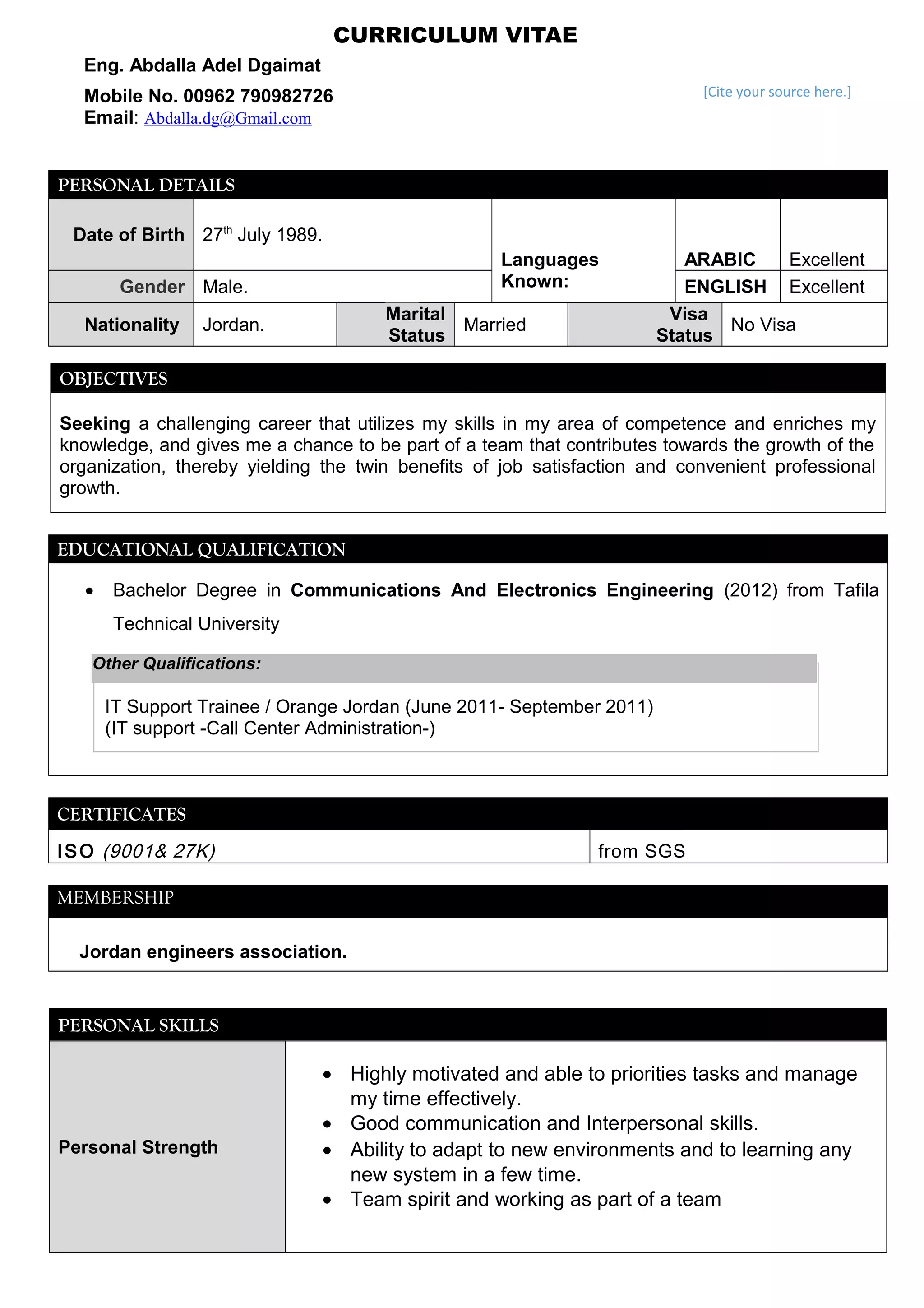 CV-Abdullah-2015 | PDF
