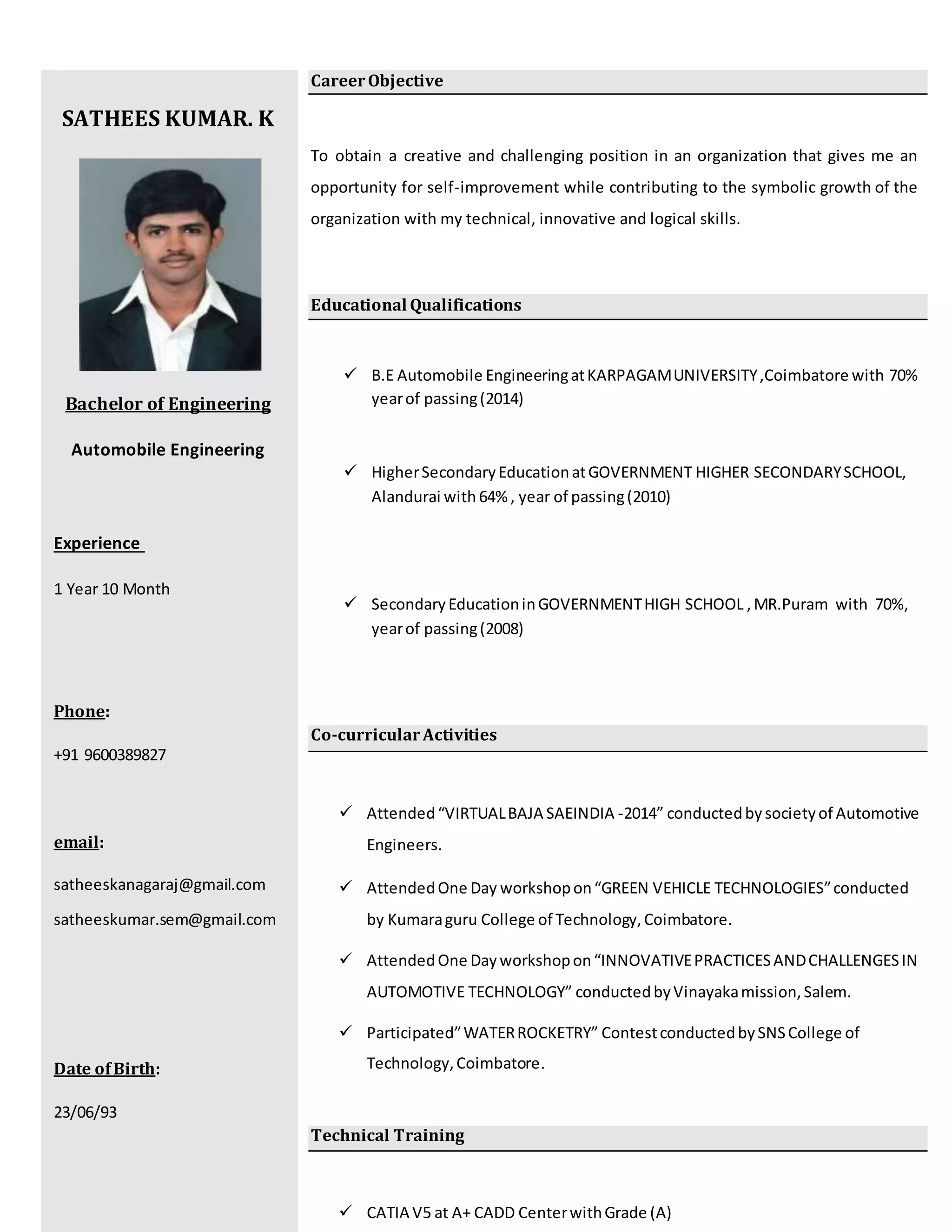 Satheeskumar Resume | DOCX