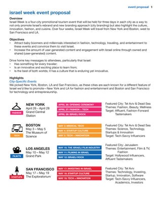 4.Israel Tourism Event Proposal | PDF